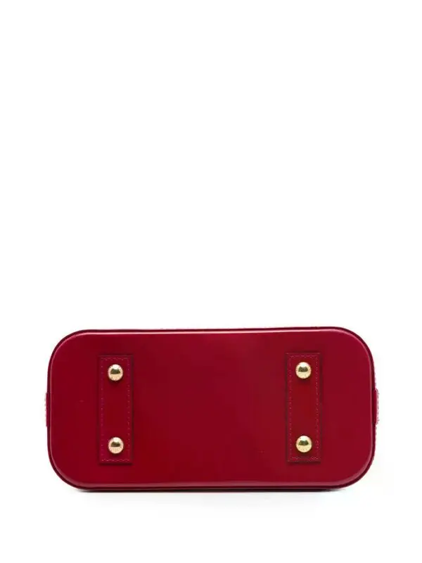 LOUIS VUITTON Monogram Vernis Alma Bb Satchel - Red