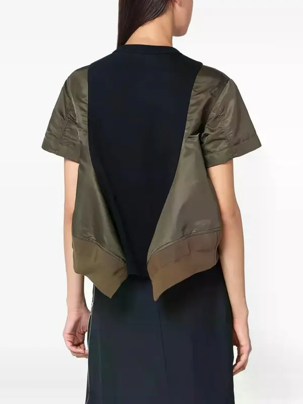 Sacai Paneled Short-sleeve T-shirt
