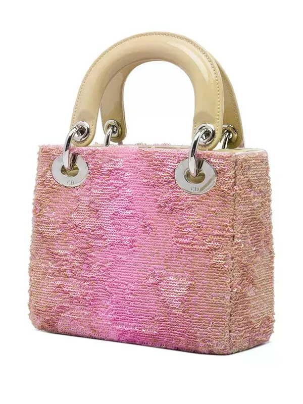 Dior Lady Mini Sequined Patent Leather Satchel