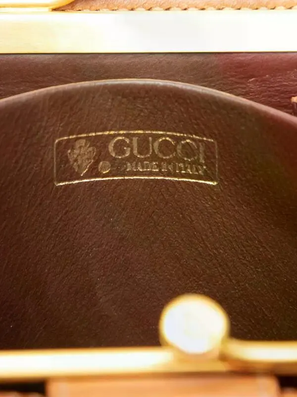 Gucci 20th Century Nubuck Stirrup Kisslock Wallet Small Wallets