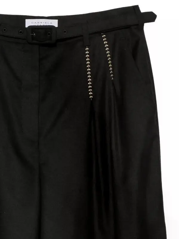 Gabriela Hearst Belted Embroidered Detail Pants