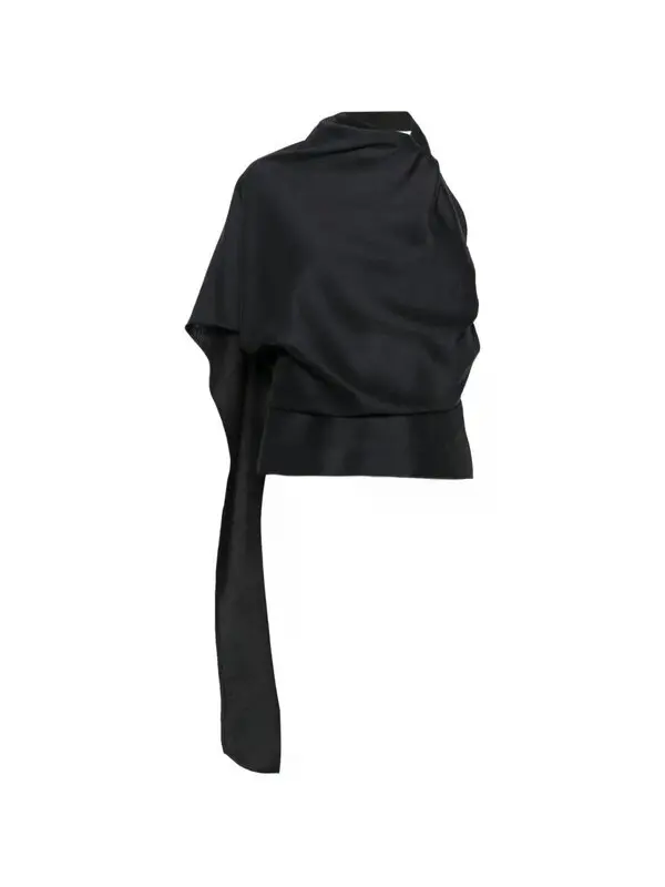 RÓHE One-shoulder Scarf Detail Top