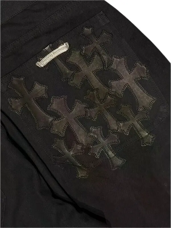 Chrome Hearts Cross Patch Double-knee Jeans