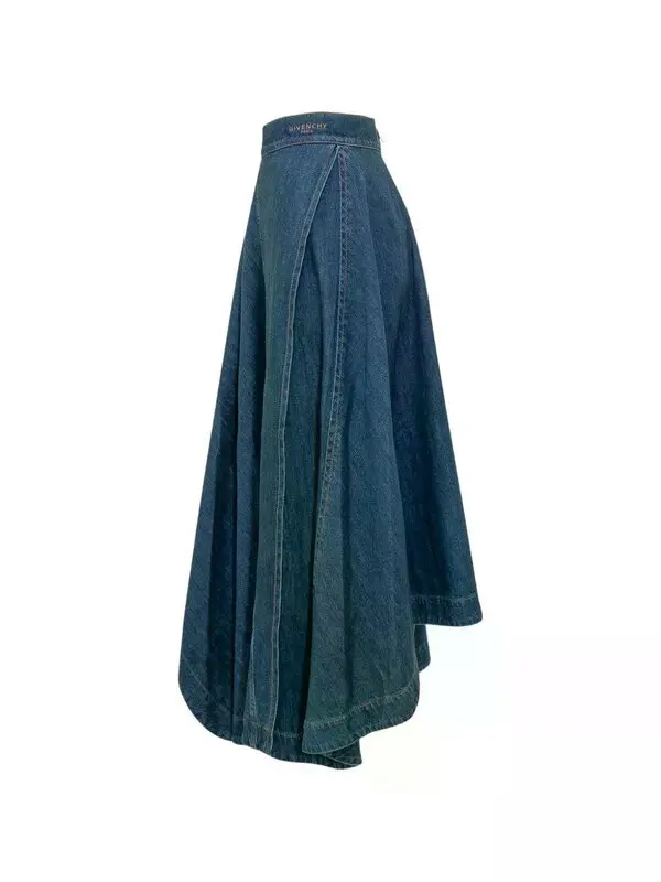 Givenchy Logo Detail Asymmetric Midi Skirt