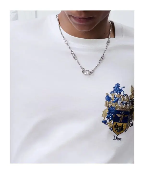 Dior Cd Icon Thin Chain Link Necklace