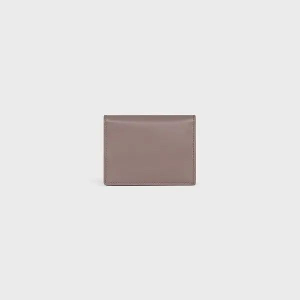Celine Bi-fold Card Holder Triomphe In Shiny Calfskin