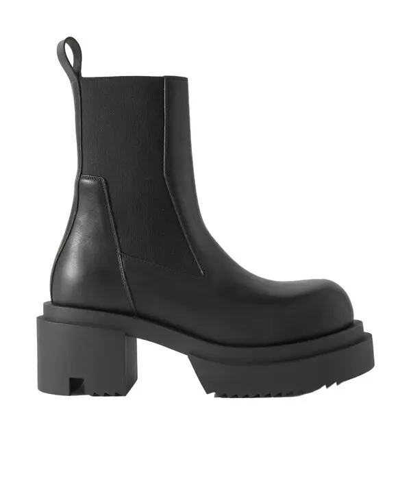 Rick Owens Leather Chelsea Boots