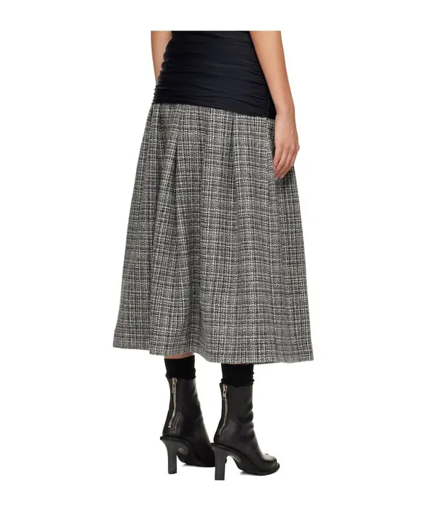 STEFAN COOKE Elastic Waist Wool Midi Skirt