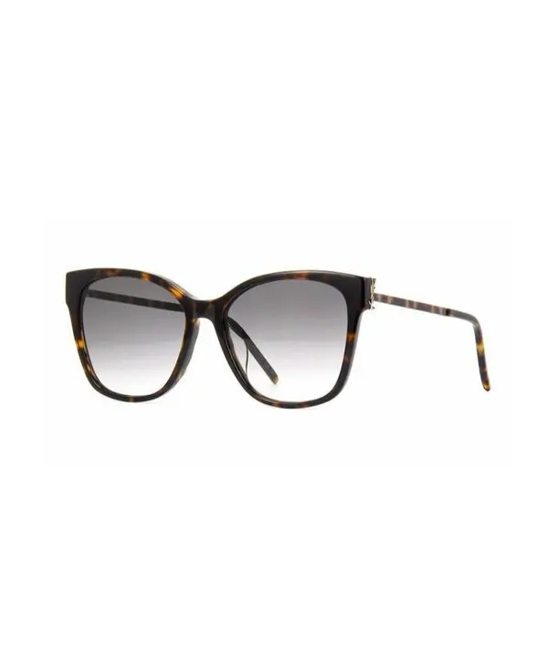 Saint Laurent Tortoiseshell Pattern Large-frame Sunglasses