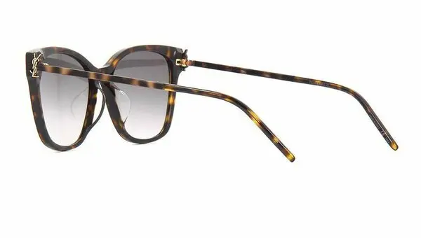 Saint Laurent Tortoiseshell Pattern Large-frame Sunglasses