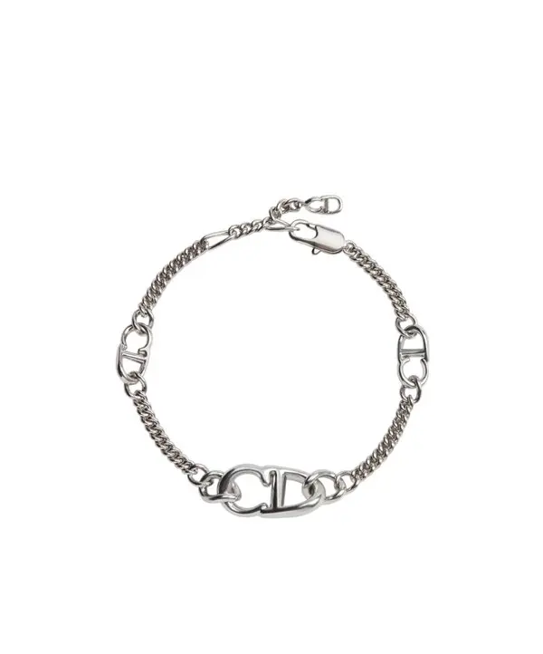 Dior Cd Icon Thin Chain Link Bracelet - Silver