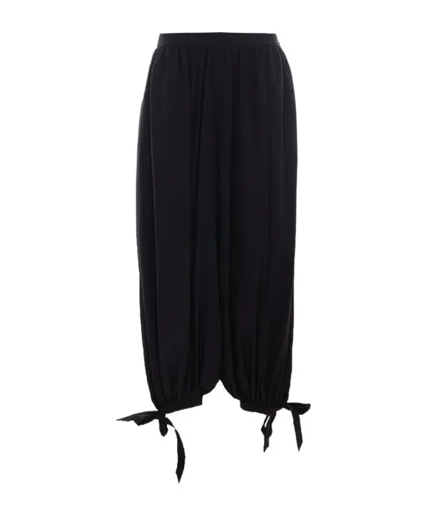 Chloé Fluid Pleated Pants With Knot Detailing - Black