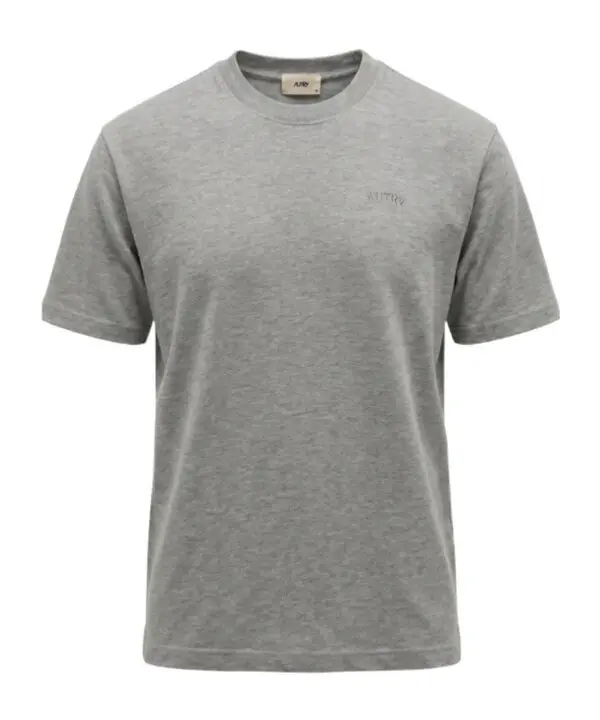 AUTRY Logo-embroidered T-shirt - Gray