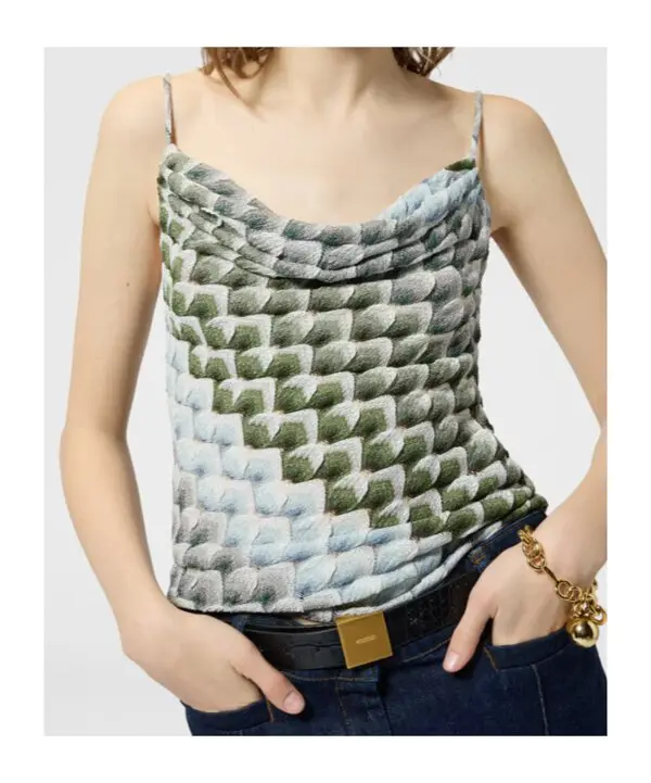 Missoni Geometric-pattern Spaghetti-strap Top
