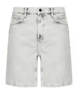 ALLSAINTS Lenny Relaxed Denim Shorts - Gray