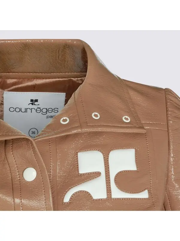 COURREGES Courrèges Vinyl Collared Button-up Jacket