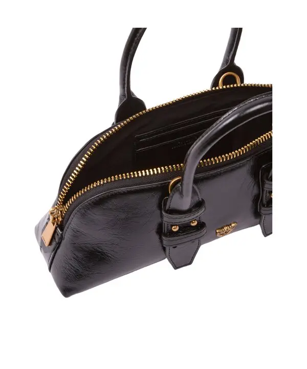 Pinko Escape Bag Horizontal Small Handbag In New Shiny Leather