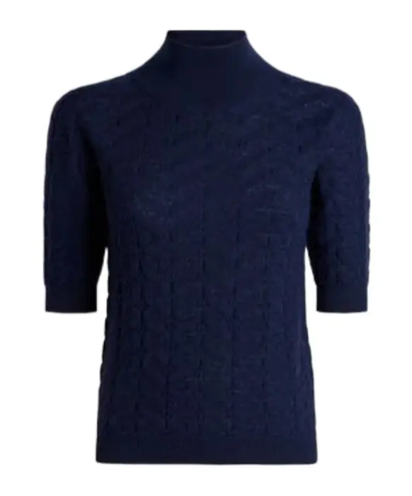 Etro Wool Mock-neck Sweater With Paisley Detailing
