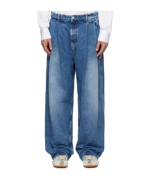 HED MAYNER Pleated Wide-leg Jeans