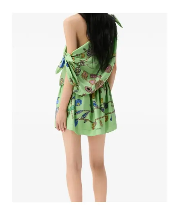 Versace Printed Silk Twill Mini Dress