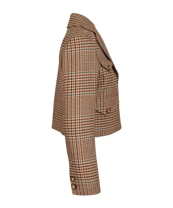 Etro Cropped Houndstooth Blazer - Multicolor