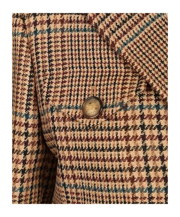 Etro Cropped Houndstooth Blazer - Multicolor