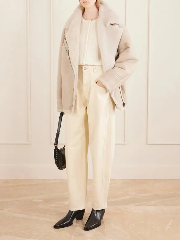 Isabel Marant Étoile Adelina Shearling Coat - Ecru