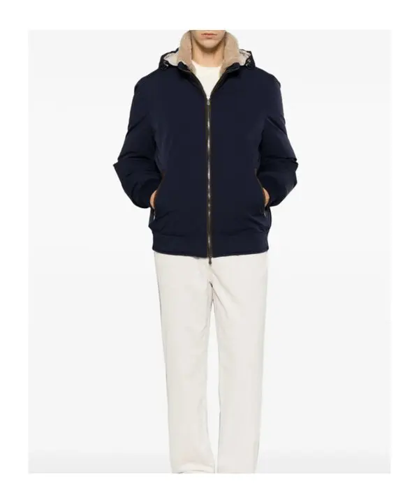 Brunello Cucinelli Shearling-collar Hooded Jacket