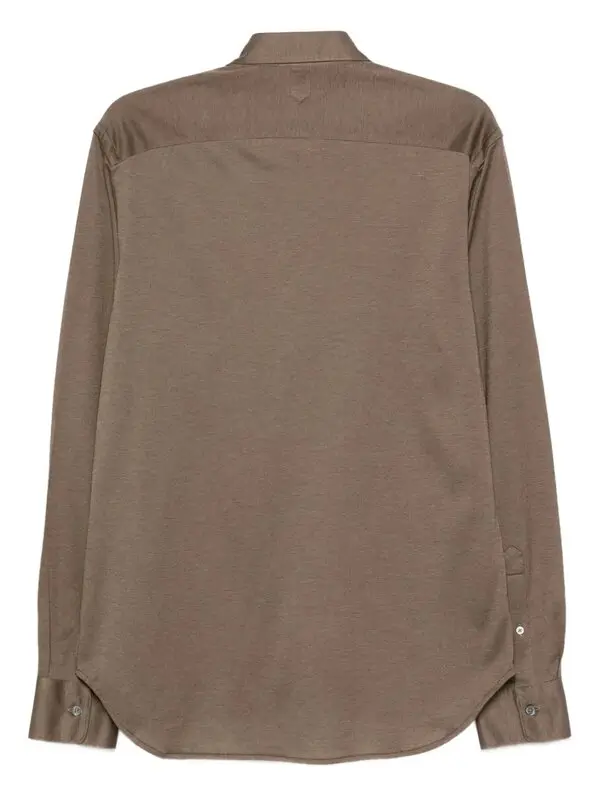 Canali Long-sleeve Cotton-blend Shirt