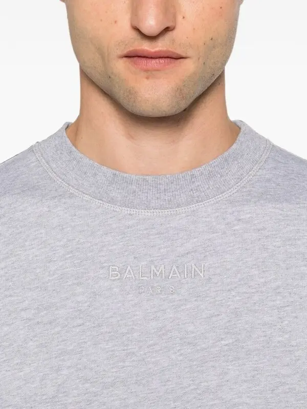 Balmain Embroidered Logo Crewneck Sweatshirt