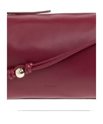 Furla Large Logo-debossed Leather Crossbody Bag