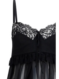 Chloé Lace Peplum Camisole - Black