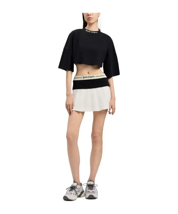 Palm Angels Back Curved Logo Mini T-shirt