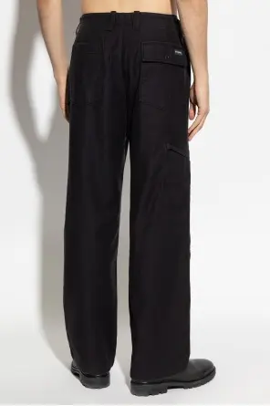 ALLSAINTS Logo Patch Straight-leg Pants