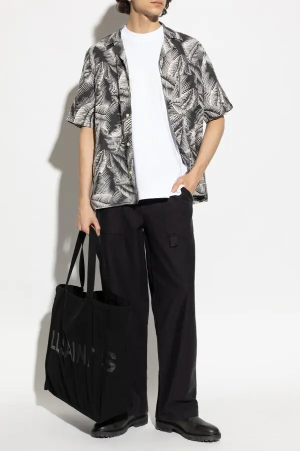 ALLSAINTS Logo Patch Straight-leg Pants