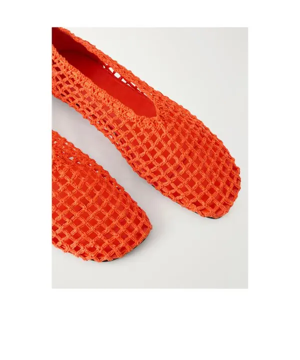 Proenza Schouler Slant Crocheted Ballet Flats