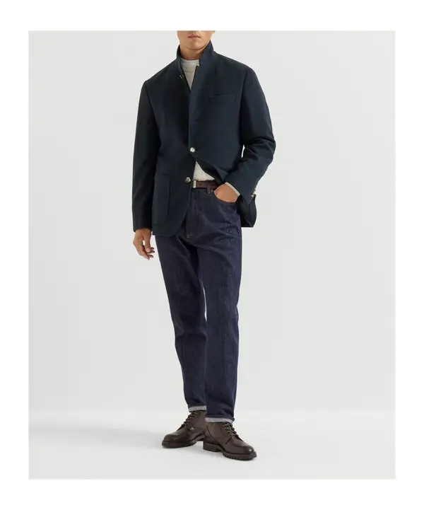 Brunello Cucinelli Cashmere Stand Collar Jacket