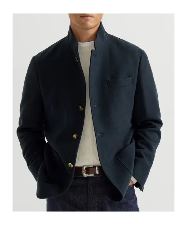 Brunello Cucinelli Cashmere Stand Collar Jacket