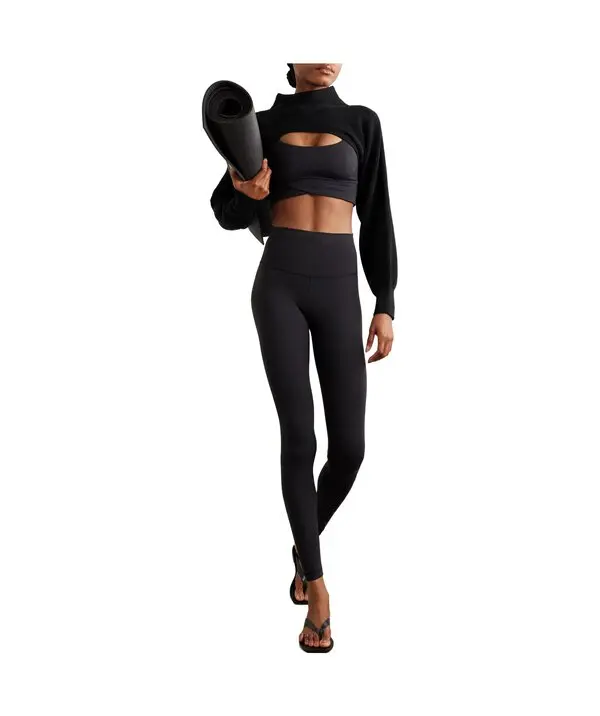 Lululemon Cropped Ribbed Cotton-blend Sweater