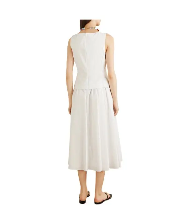 Theory Cotton-blend Poplin Midi Dress