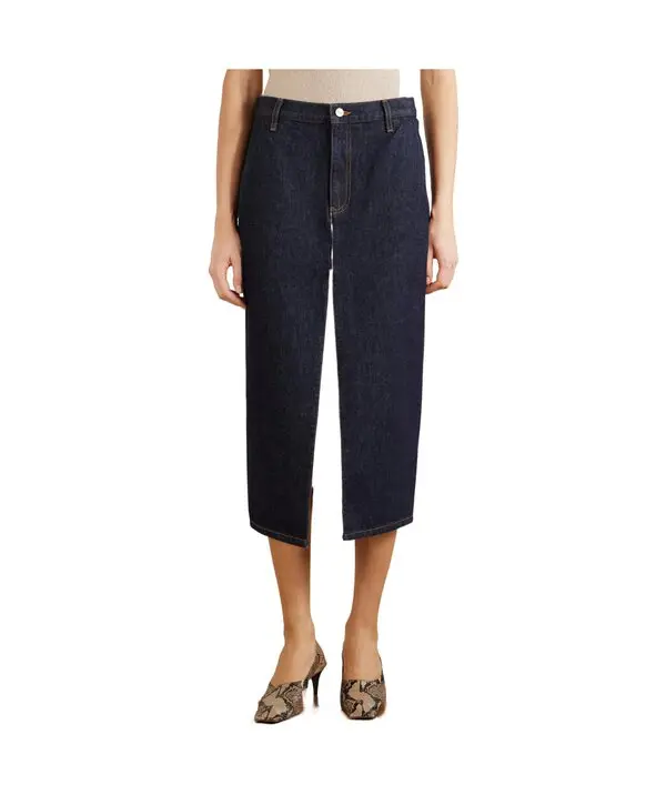 Khaite Denim Midi Skirt