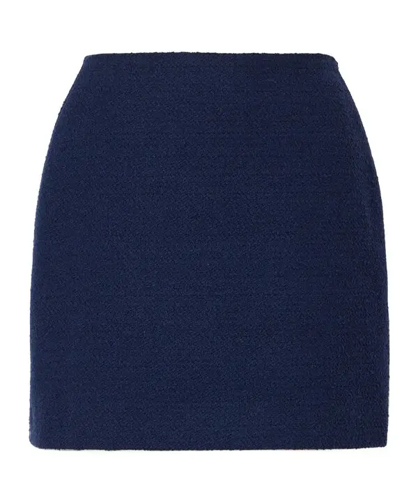 Oscar De La Renta Cotton-blend Tweed Mini Skirt - Black