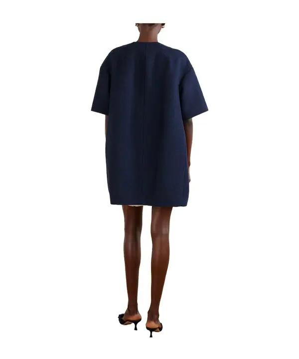 Oscar De La Renta Embellished Embroidered Cotton-blend Tweed Coat