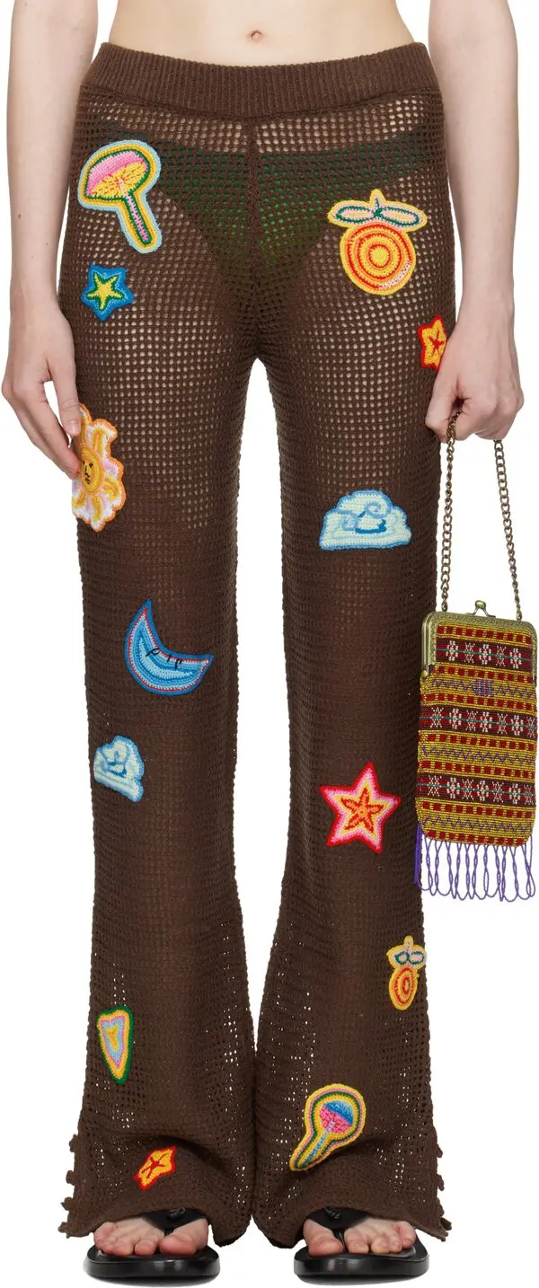 Casablanca Crochet-knit Trousers