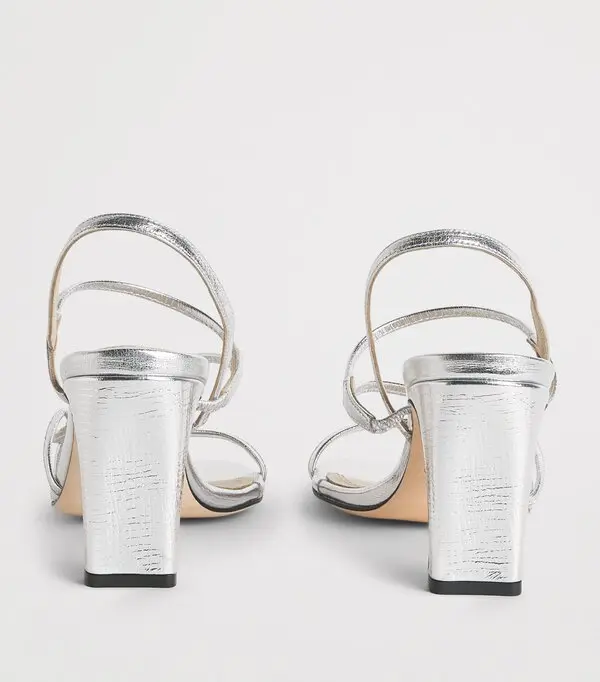 Sandro Metallic Faye High Heel Sandals - Black