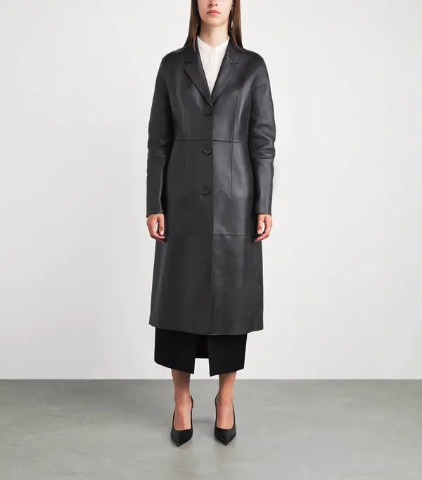 TOTEME Leather Trench Coat