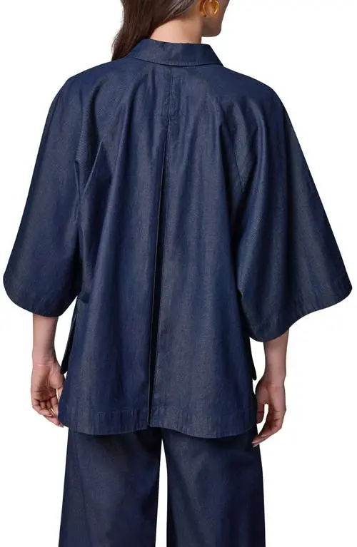 Donna Karan New York Bali Dolman Sleeve Denim Shirt
