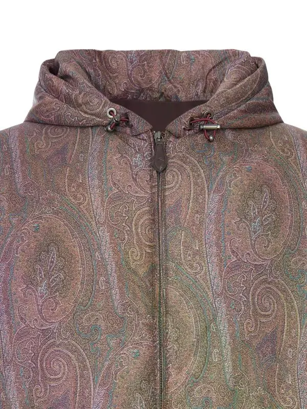 Etro Arnica Pattern Hooded Bomber Jacket