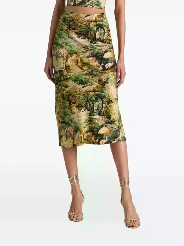 Alice + Olivia Maeve Midi Skirt