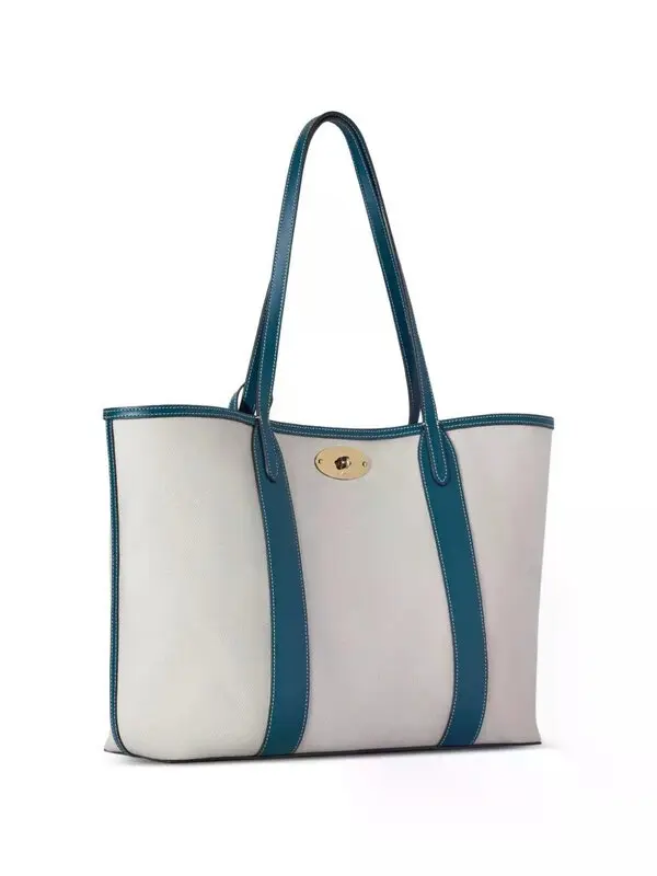Mulberry Bayswater Canvas Tote Bag With Leather Trim And Postman's Lock